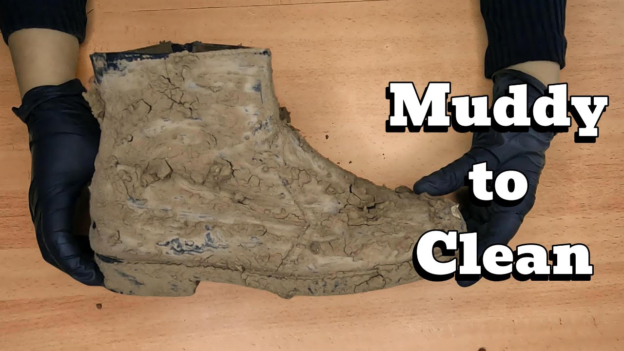Deep Cleaning Women’s Clay Boots – ASMR Mud Removal & Restoration - YouTube
