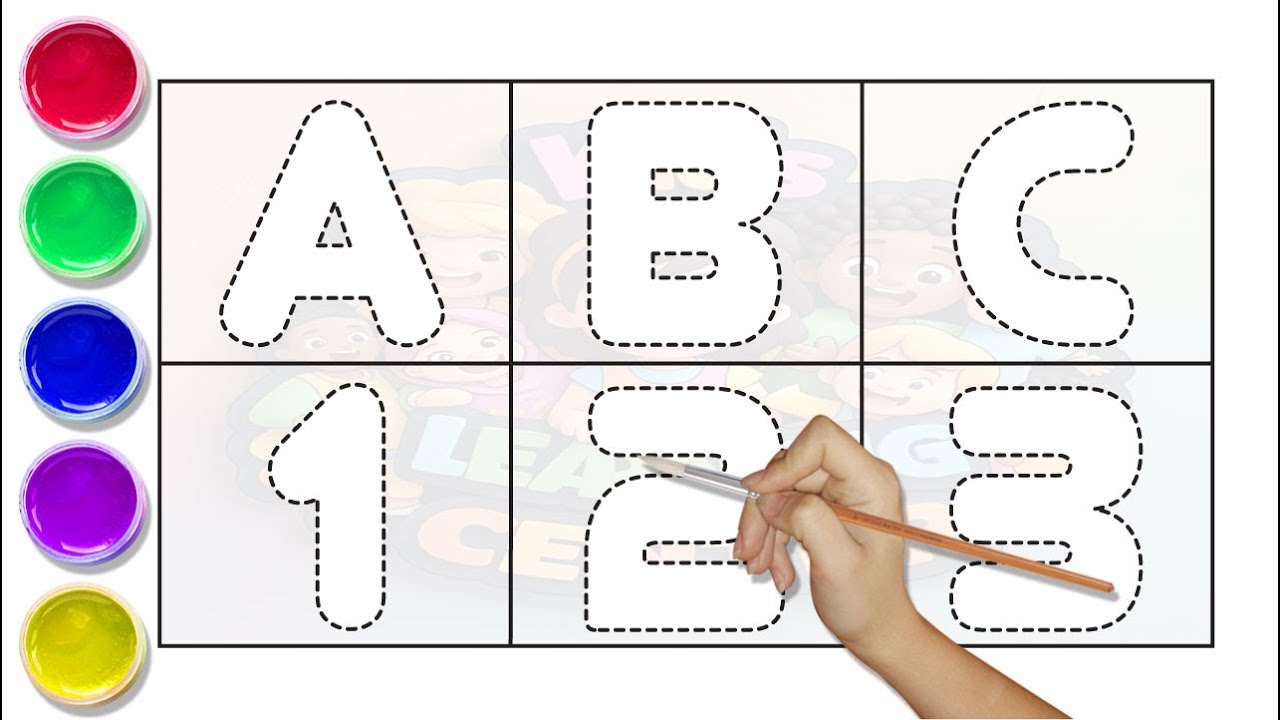 Learn to Write Your ABC and 123! Tracing & Coloring - YouTube