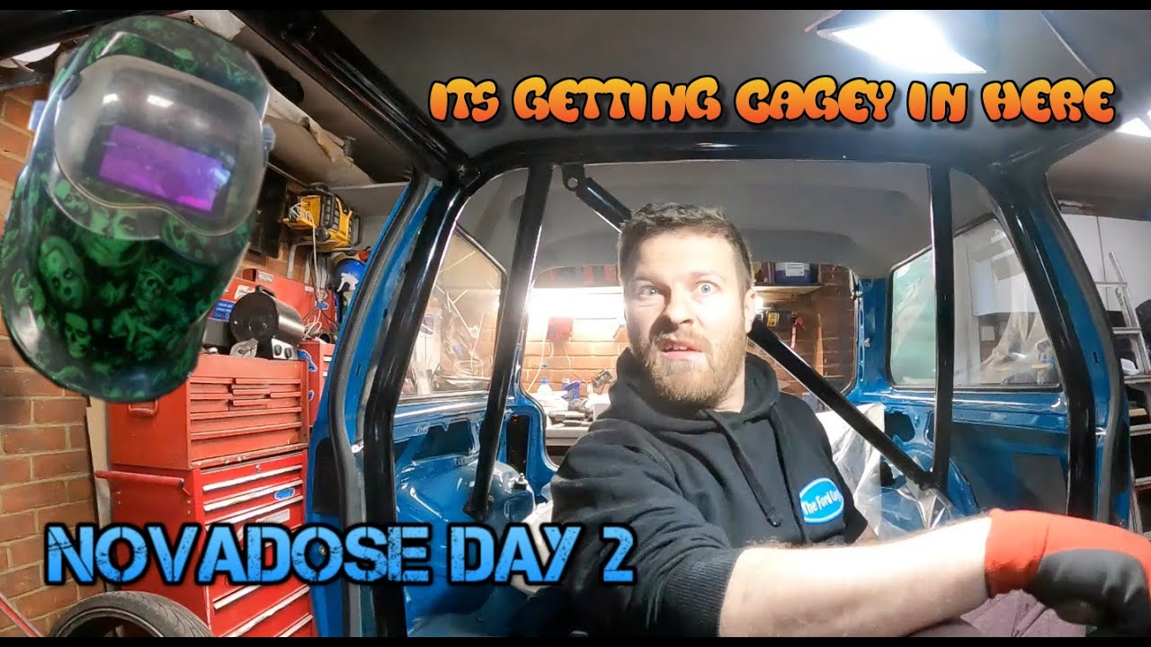 NOVADOSE Day 2! Roll cage, Seats and some messing around - YouTube