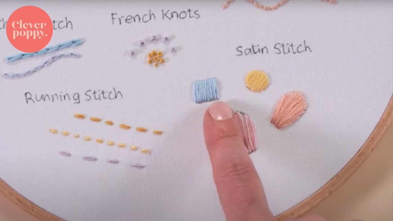 Introduction to straight stitch I beginner embroidery techniques - YouTube