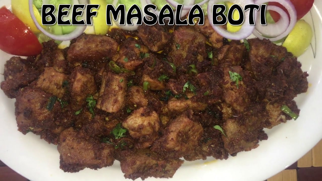 Beef Masala Boti| Beef Boti Fry Masala Boti| Spicy Beef Masala Boti ...