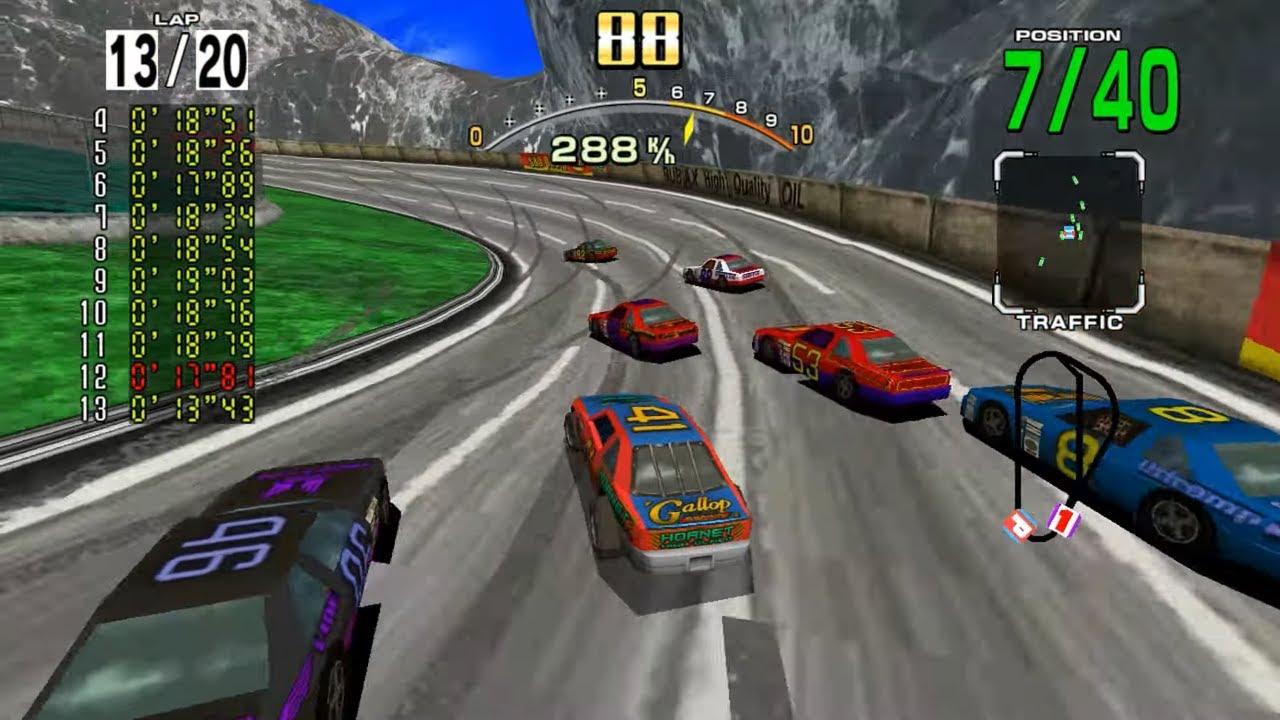 Sega Racing Classic - Arcade (Sega RingWide) - Grandprix Mode (20 laps ...