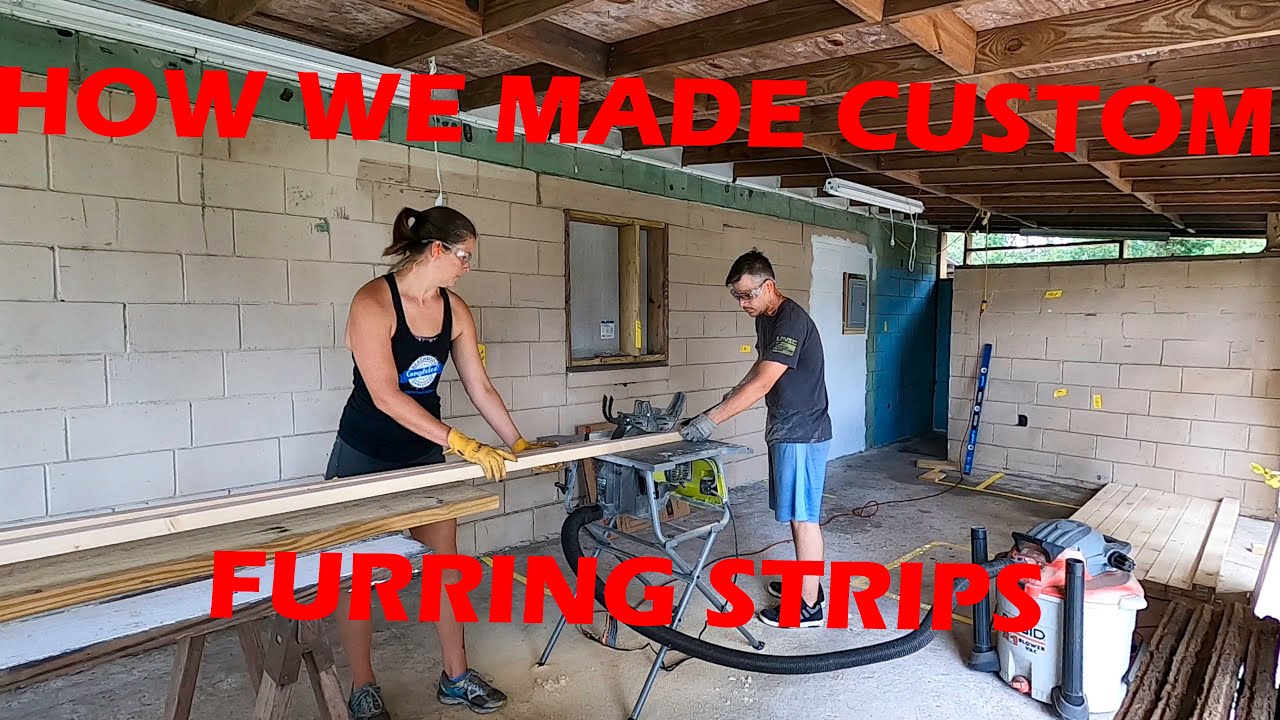 UPDATE #2: HOW WE MADE CUSTOM FURRING STRIPS FOR CONCRETE WALLS: TABLE ...