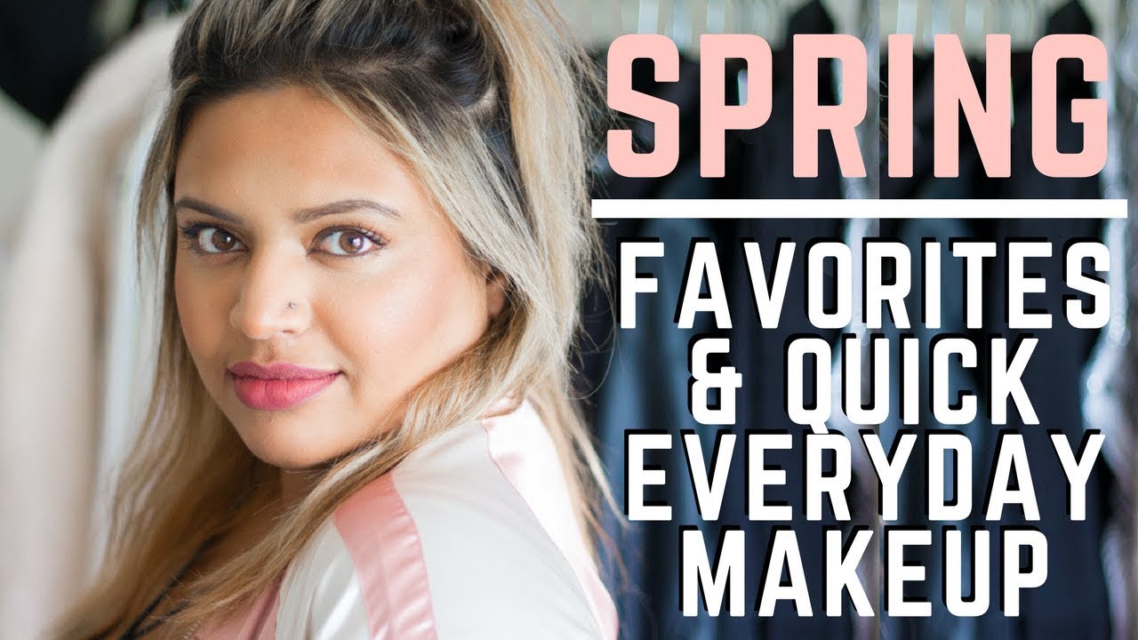 2018 Easy Simple Everyday Spring Makeup Routine - Round Face - YouTube