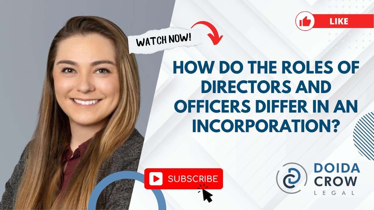 How do the roles of directors and officers differ in an incorporation ...