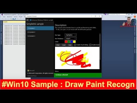 Windows 10 UWP Sample: Drawing Lines Brushes Paint - YouTube