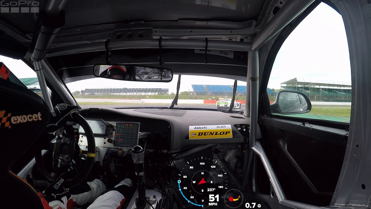 Britcar : Silverstone GP R2 Qualifying Lap BTCC Audi A4 - YouTube