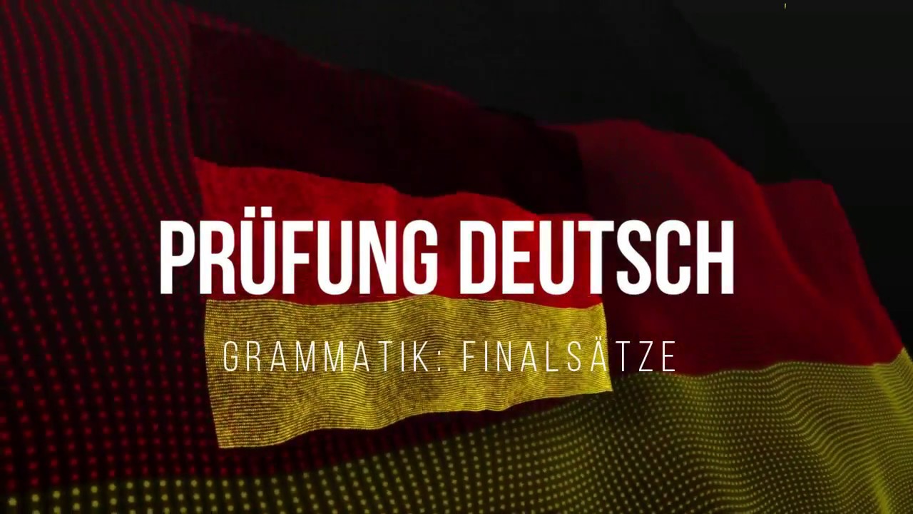 Prüfung Grammatik Deutsch B1/ A2 (Teil 5: "Finalsatz mit damit/dass ...
