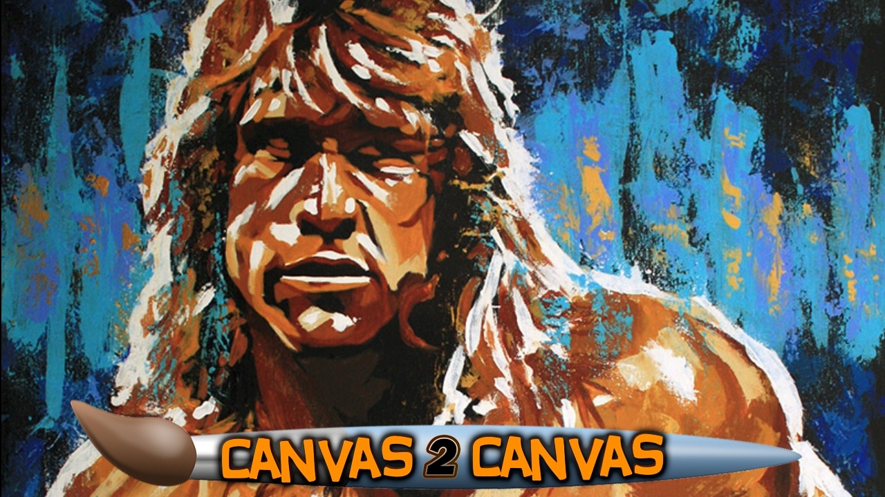 Rob Schamberger paints the legendary Kerry Von Erich!: WWE Canvas 2 ...