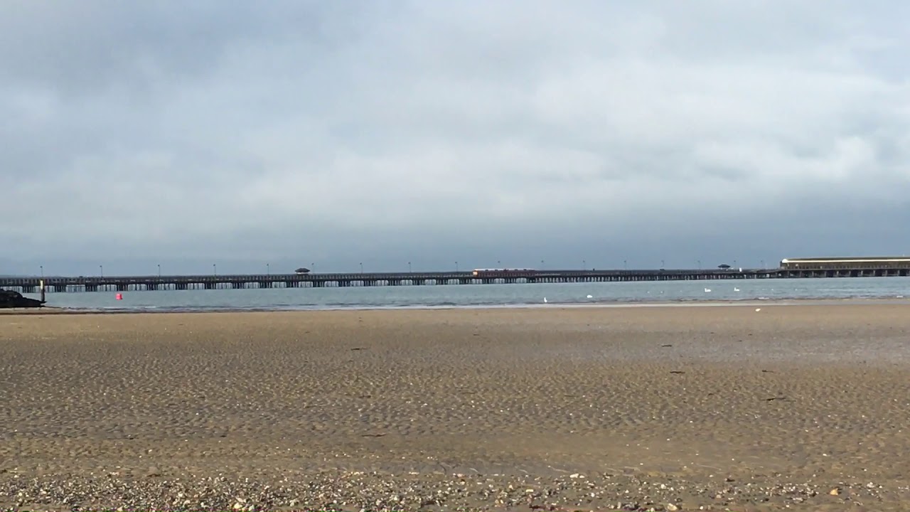 Train on Ryde Pier - YouTube