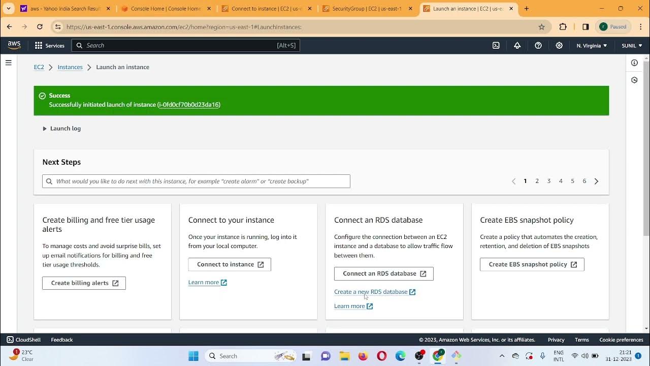 AWS Ec2 Instance Creation in TELUGU - YouTube