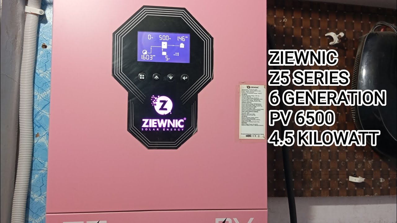 ZIEWNIC Z5 SERIES 6 GENERATION PV 6500 4.5 KW SOLAR HYBRID INVERTER ...