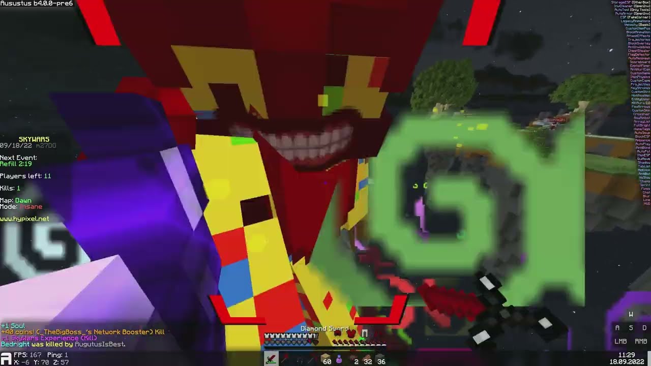 Hypixel can't hold Augustus client || Augustus Client - YouTube