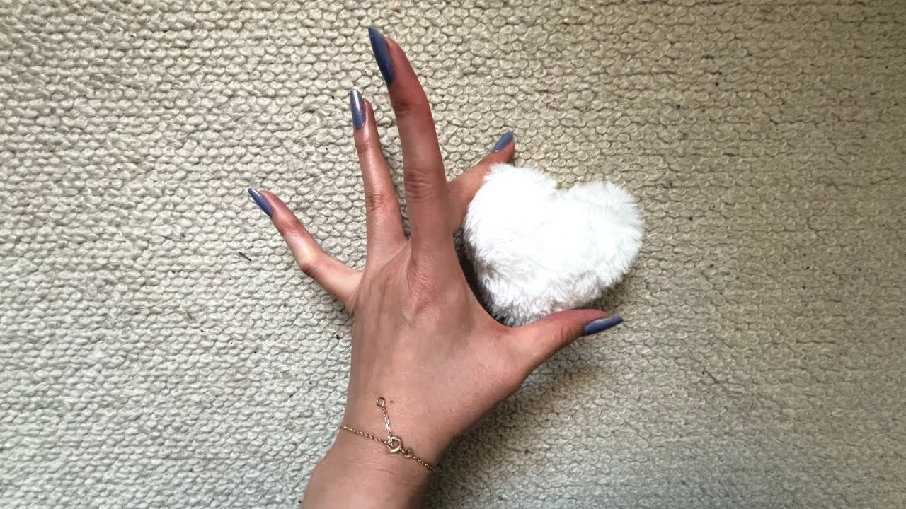 Hand Dance with Long Fingers & Nails 💙 Hand size comparison with ...