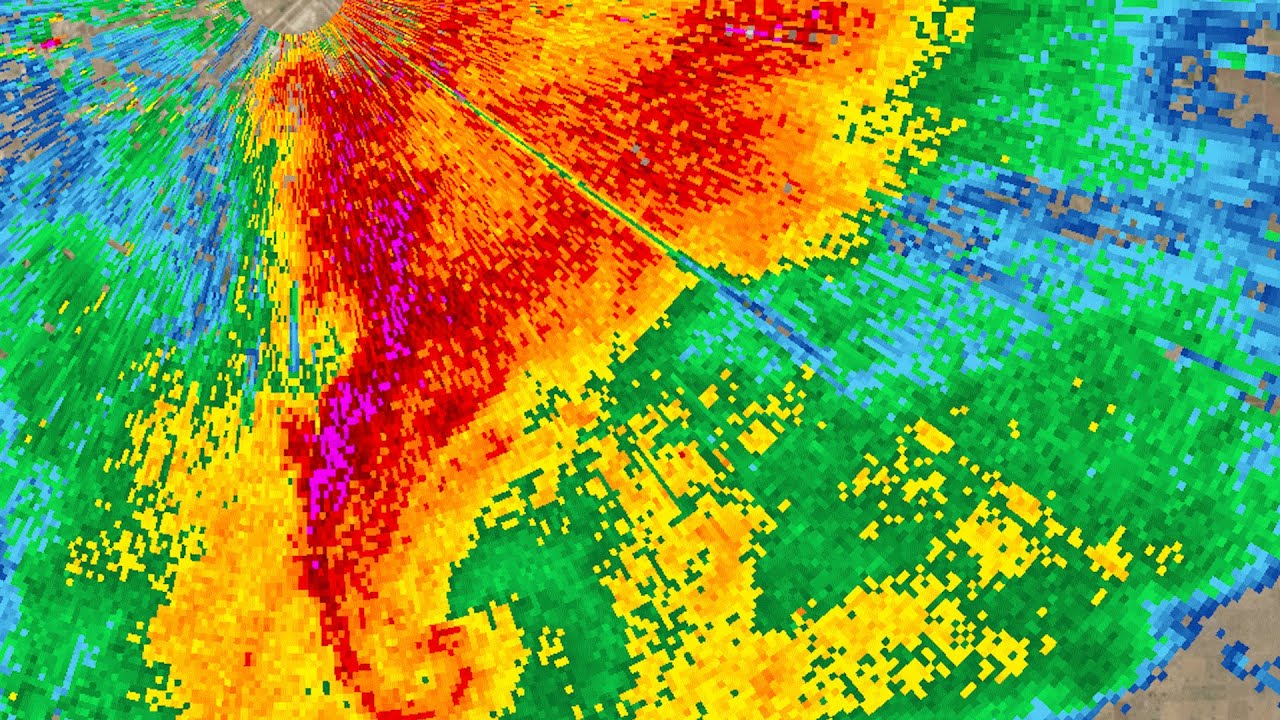 2021 Happy, TX Supercell Radar Loop - YouTube