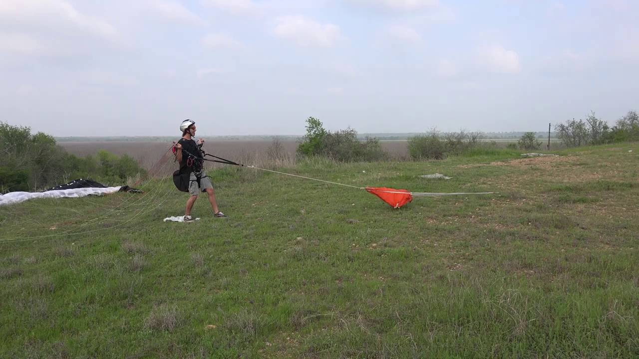 Paragliding takeoff on tow machine 4k - YouTube