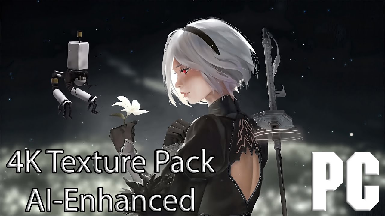 Nier: Automata [4K Texture Pack AI-Enhanced] - YouTube