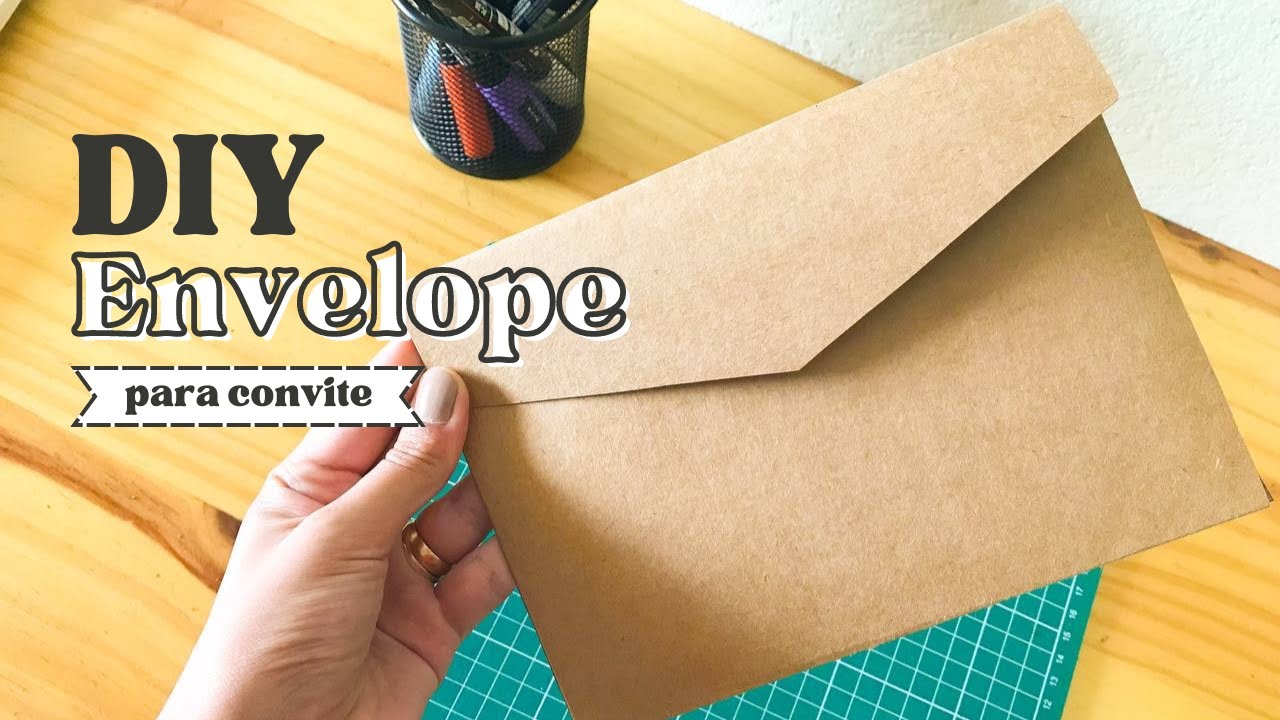 COMO FAZER ENVELOPE PARA CONVITE - YouTube