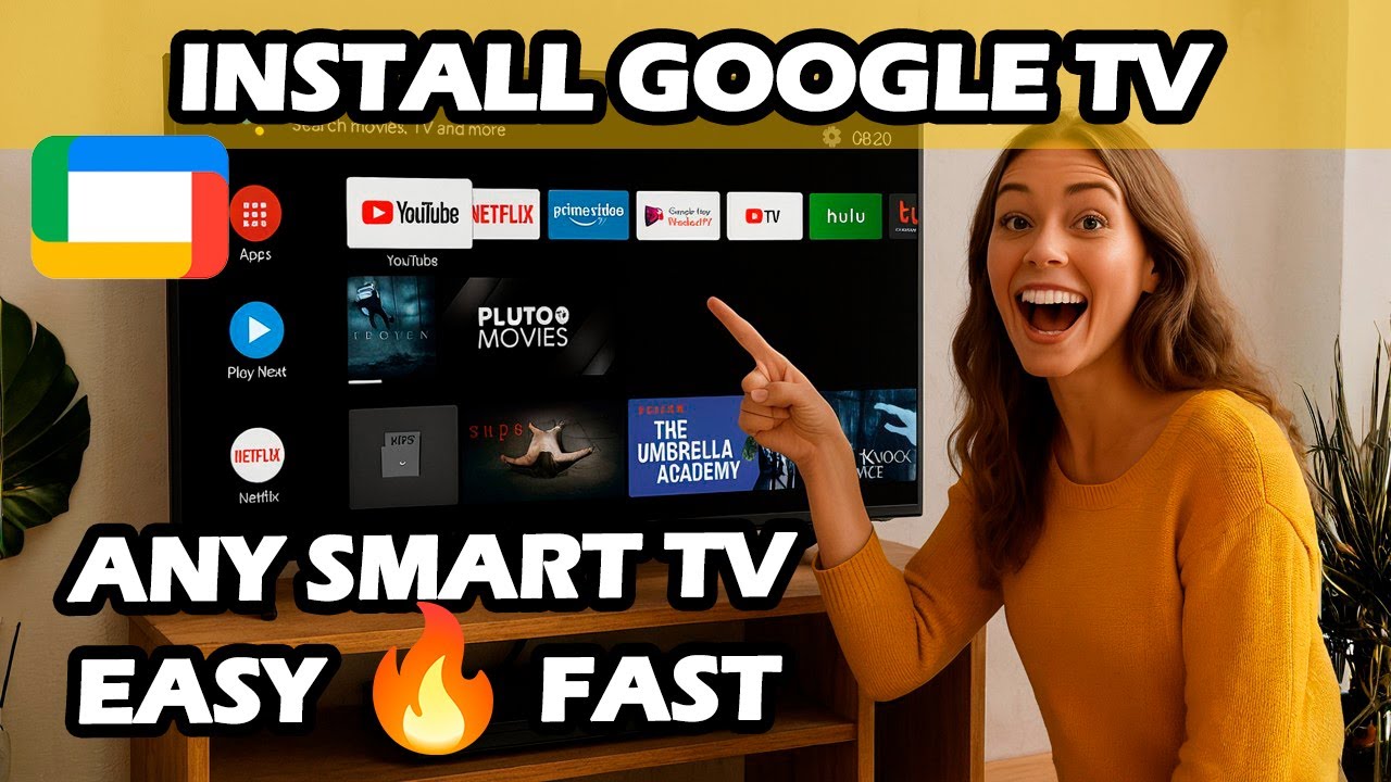 🔥 Install Google TV on Samsung, LG, Sony & ANY Smart TV! 📺 (Easy & Fast ...
