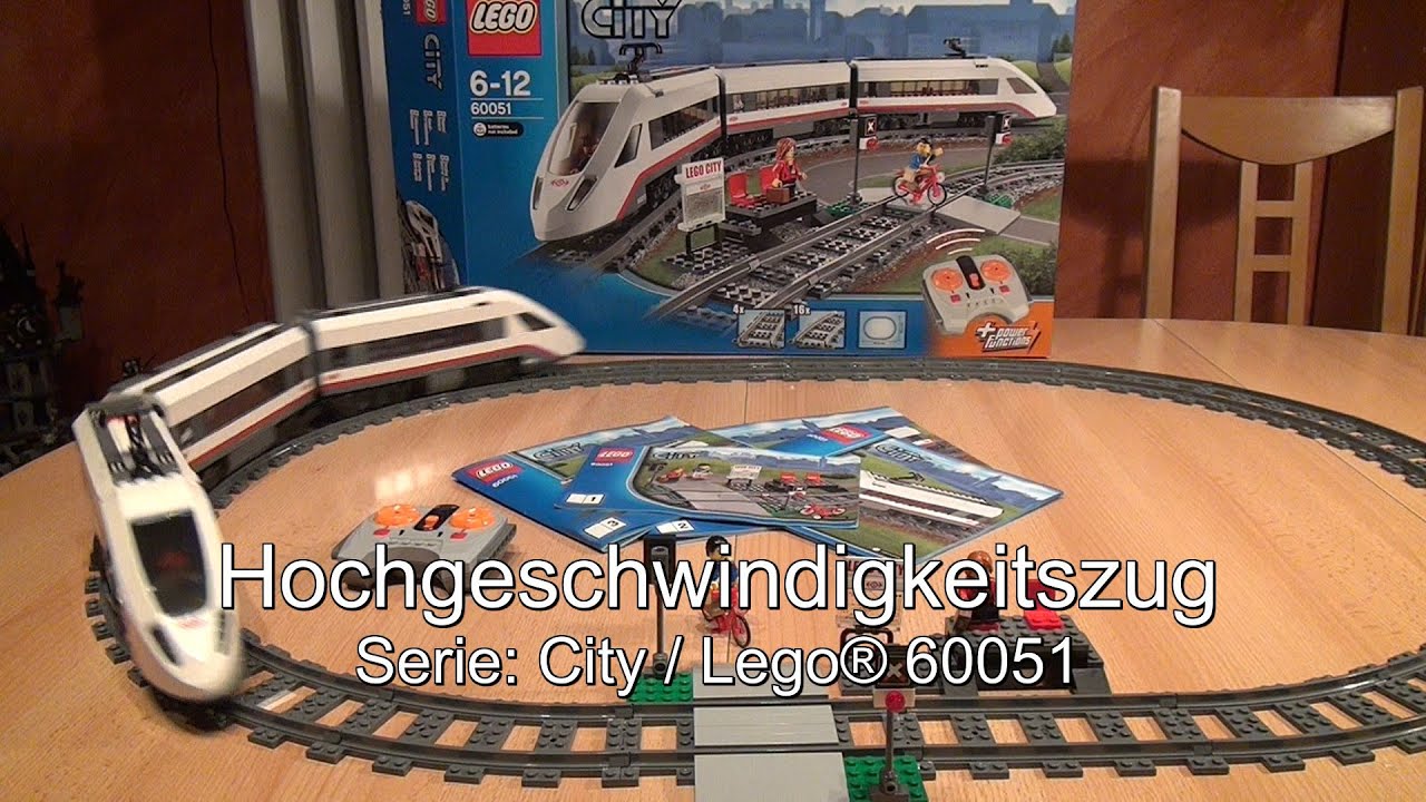 Test LEGO Hochgeschwindigkeitszug (City Set 60051) - YouTube