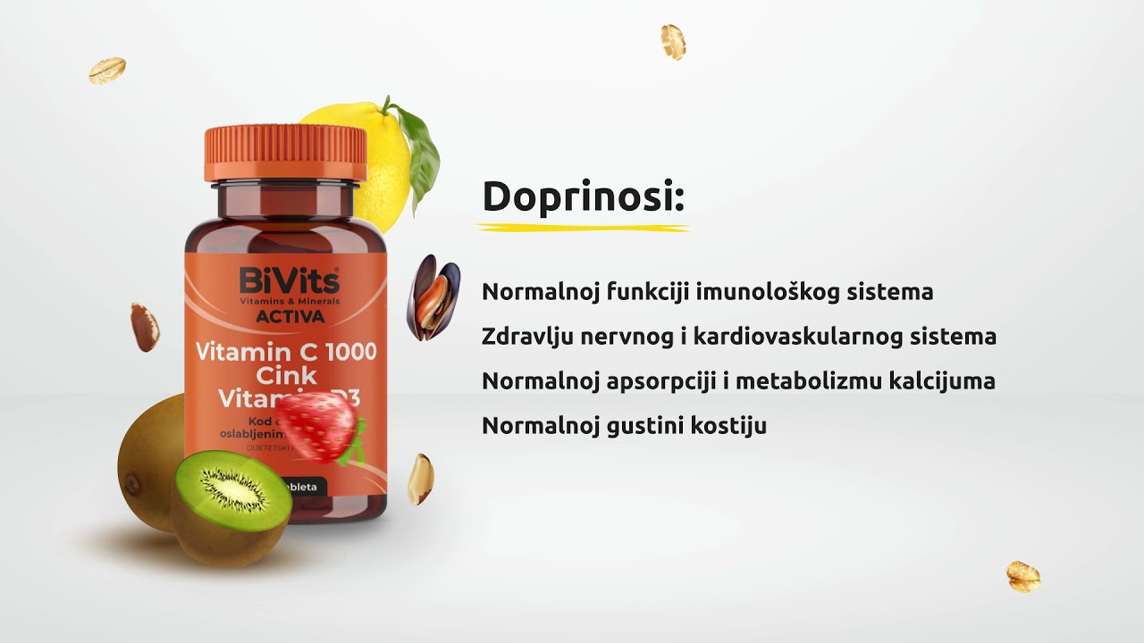 BiVits ACTIVA - Vitamin C1000, Cink i Vitamin D3 - YouTube
