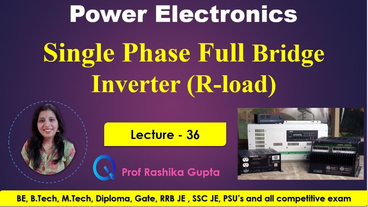 #36 Single Phase Full Bridge Inverter With R Load || Working, Waveform ...