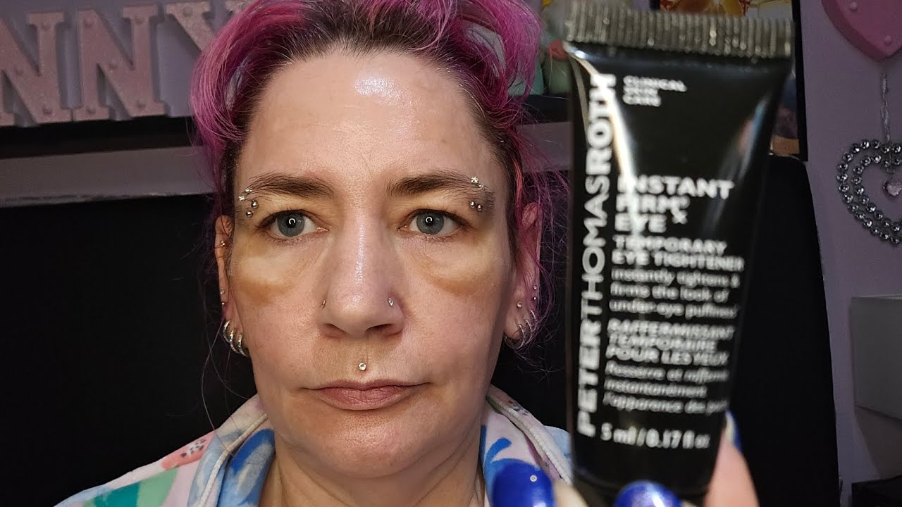 testing the Peter Thomas Roth instant firm eye treatment #eyetightner # ...