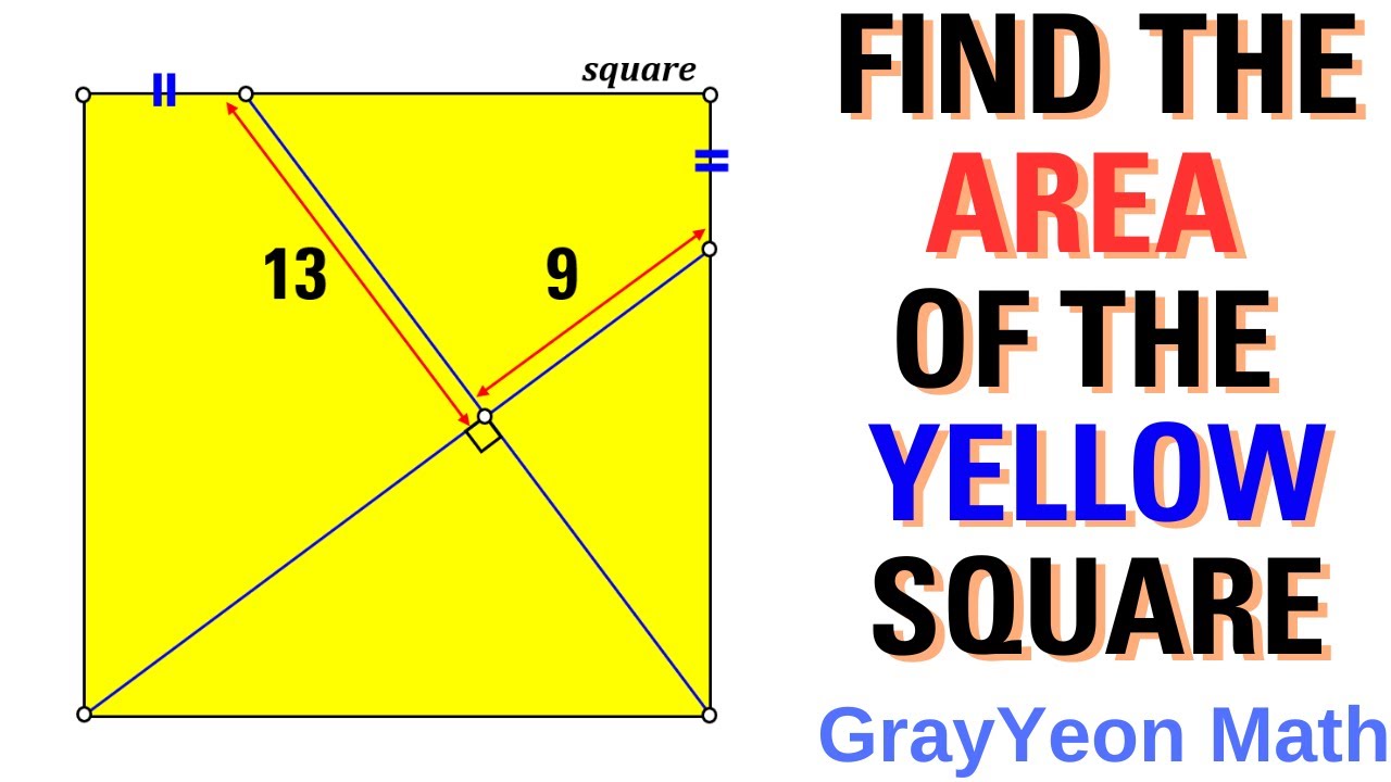 Find the area of the square Important Geometry Skills explained # ...