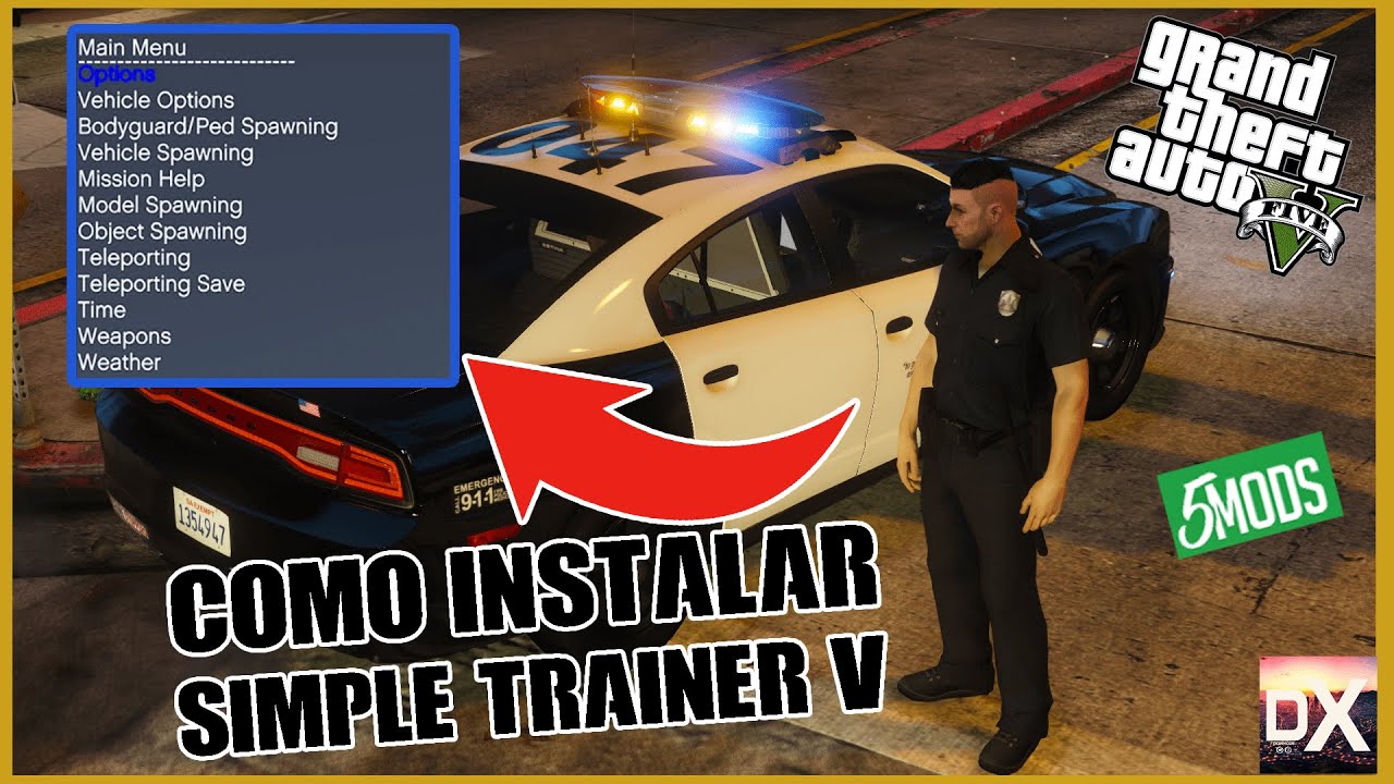 Como Instalar Simple Trainer V GTA V PC MODS - YouTube