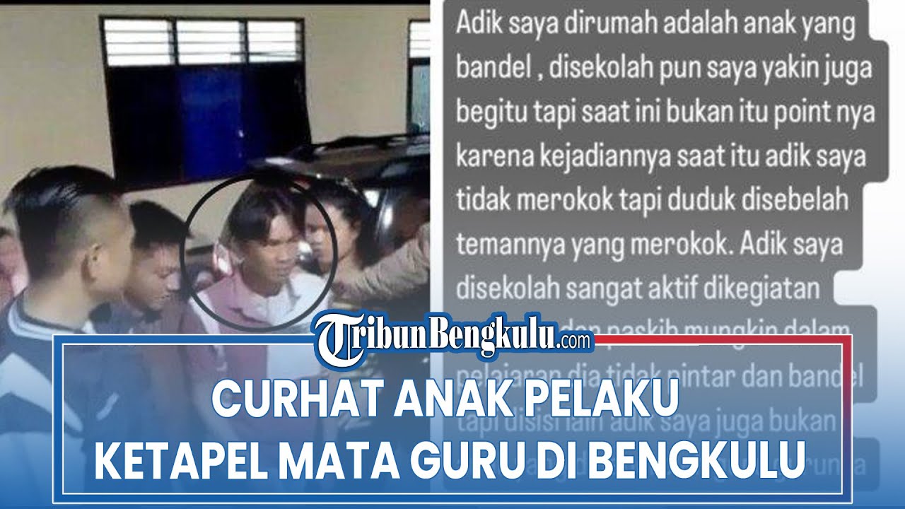 Curhat Anak Pelaku Saat Ayah Menyerahkan Diri Usai Kabur Ketapel Mata ...