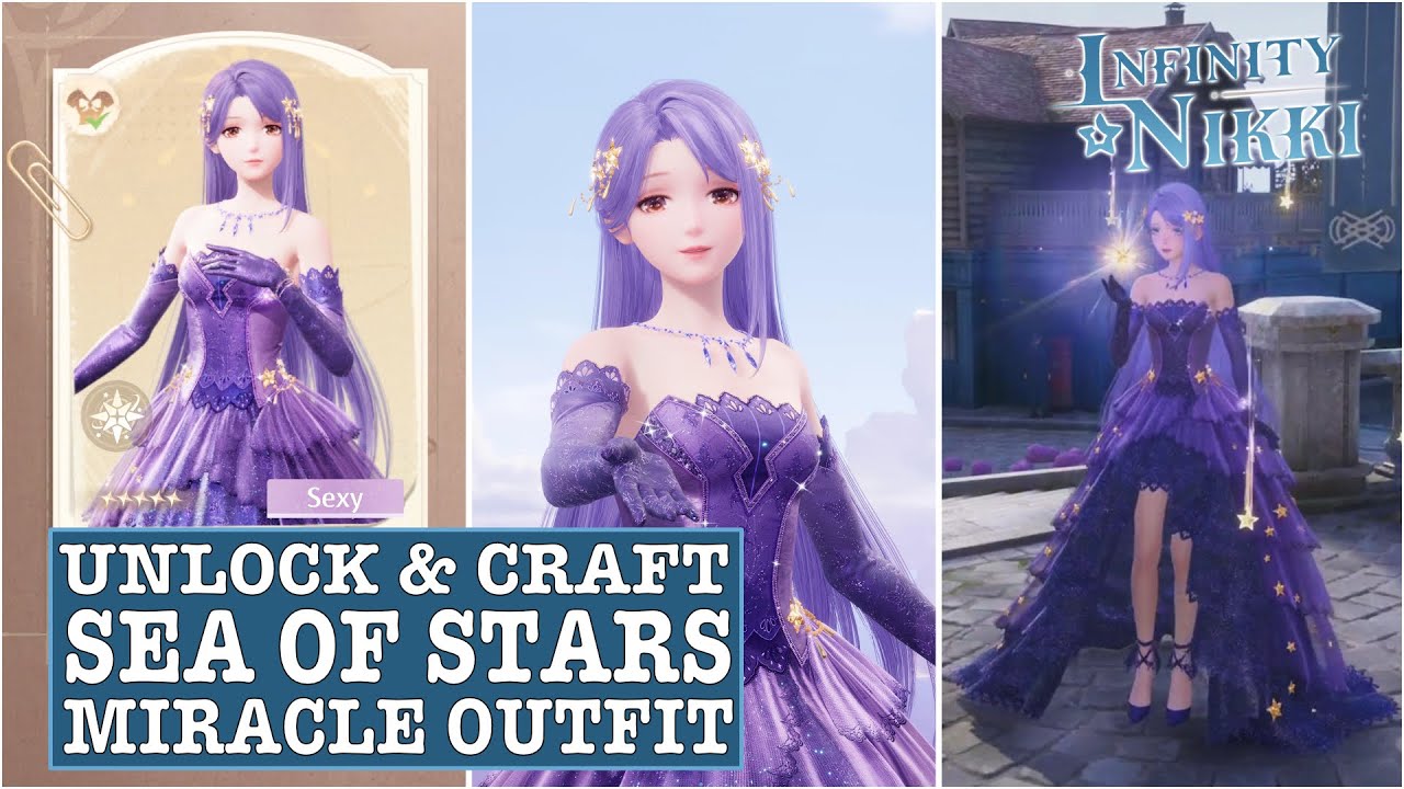 Infinity Nikki - Unlock and Craft the SEA OF STARS MIRACLE OUTFIT - YouTube
