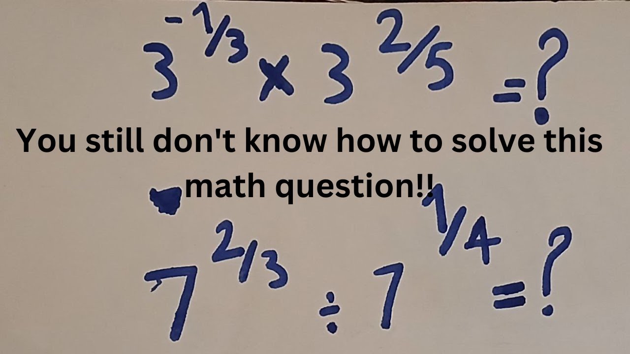 The easiest math question in the exponents section - YouTube