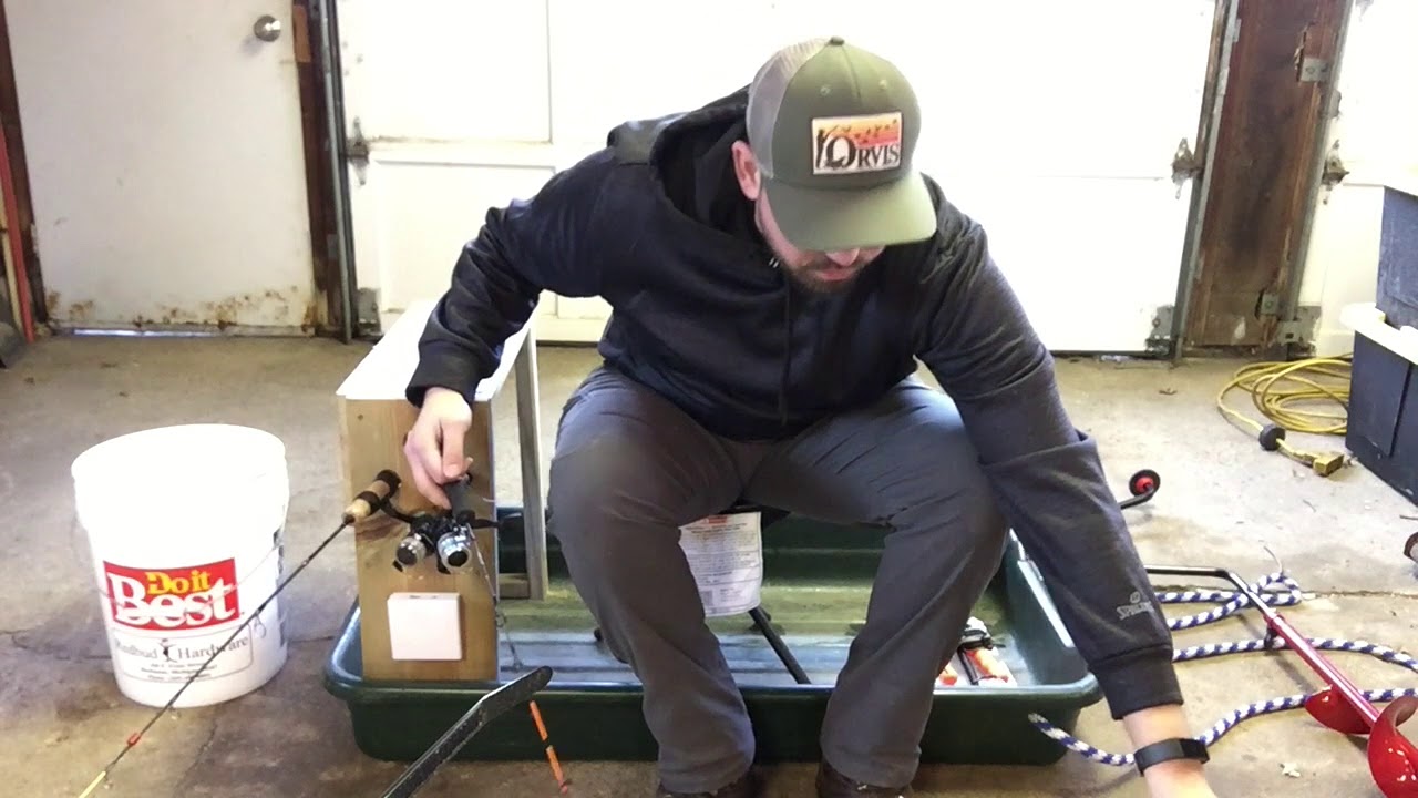 DIY CUSTOM Ice Fishing BUDGET set up - YouTube