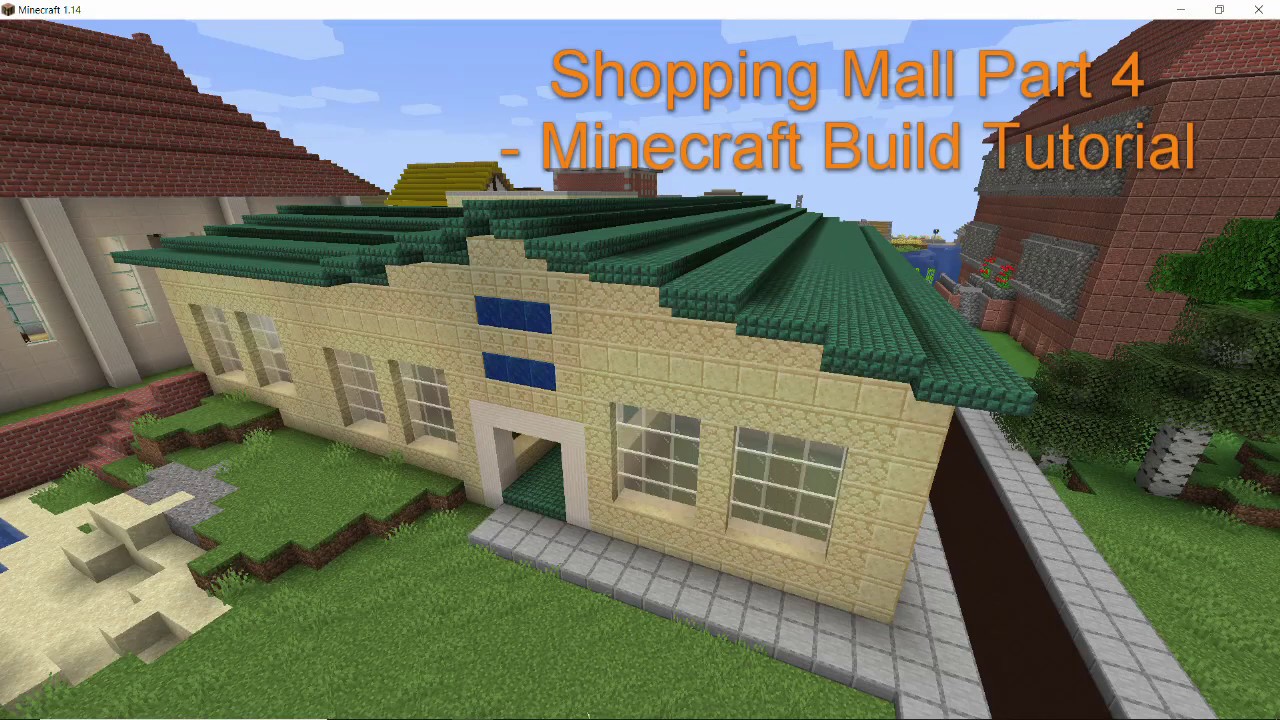 Shopping Mall Part 4 - Minecraft Build Tutorial - YouTube