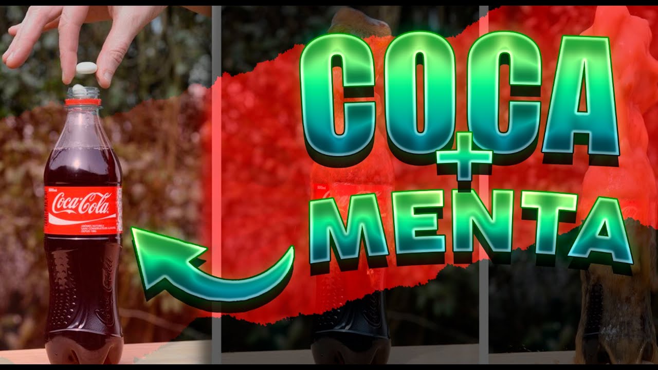 COCA COLA VS MENTOS experimento ¿Qué pasaría si tomamos coca con mentos ...