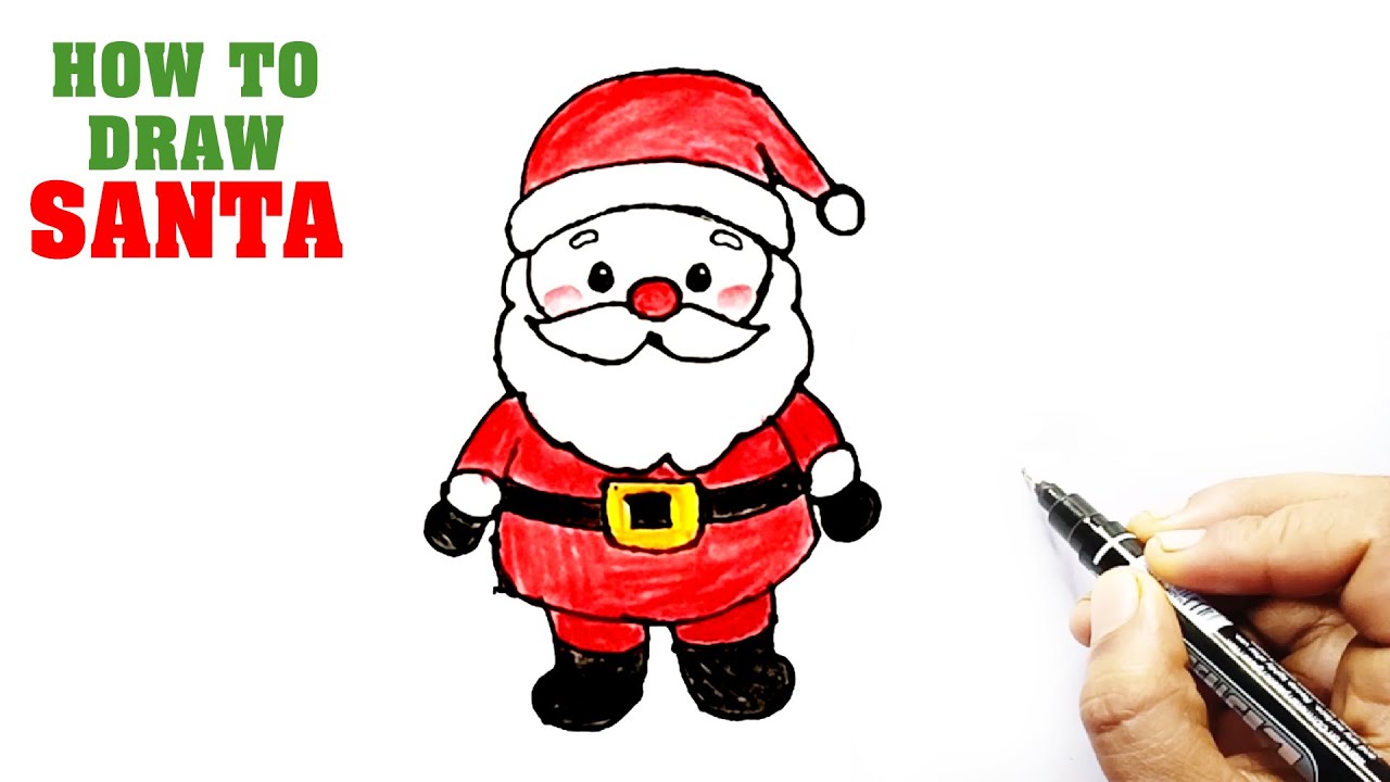 How to Draw Santa Claus | Step-by-Step Tutorial - YouTube