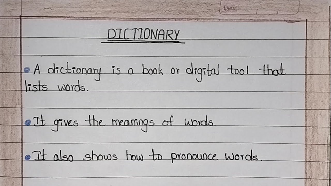 Dictionary Essay In English|10 Lines Essay On Dictionary Essay|Essay On ...