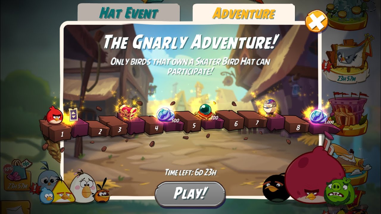 The Gnarly Adventure - Levels 1-6 with 5 Birds - Angry Birds 2 - YouTube