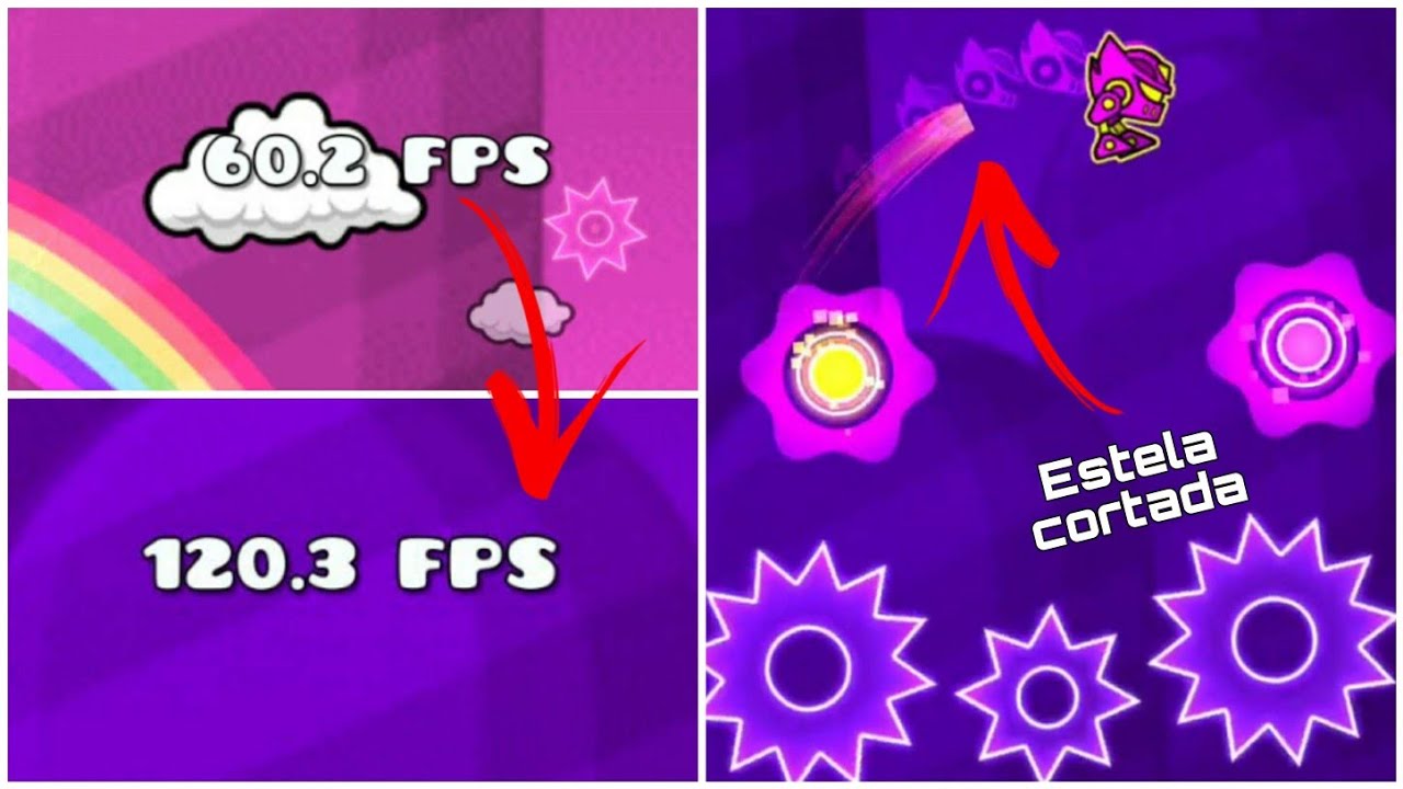 CÓMO MOSTRAR y AUMENTAR los FPS en GEOMETRY DASH ANDROID | Stardex ...