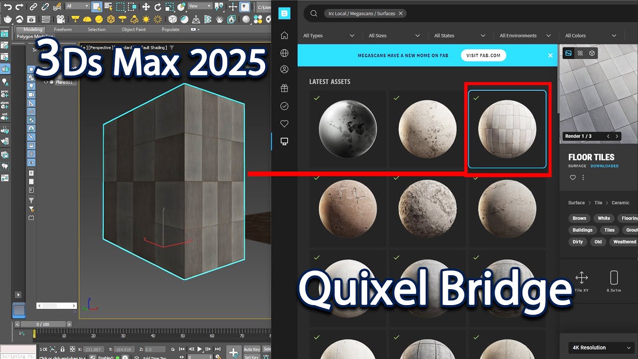 Quixel Bridge For 3Dsmax 2025 - YouTube
