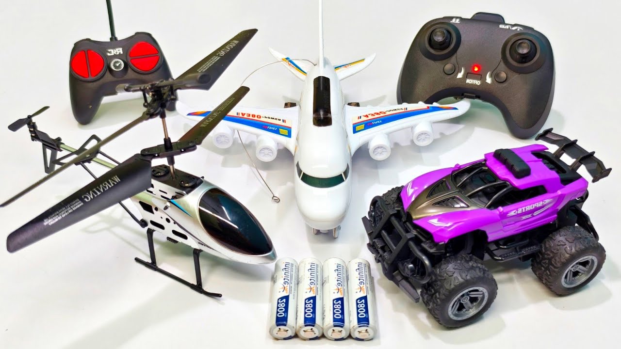 HX708 Rc Helicopter and Remote Control Mini Racing Car Unboxing, Airbus ...