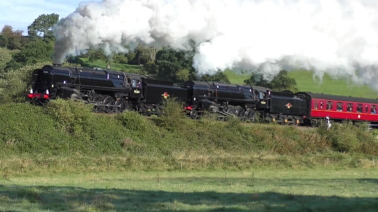 9F super power over the moors with double headers at NYMR gala 2023 ...