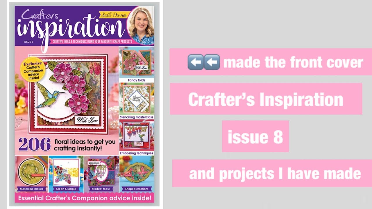 YAY my project made the front cover of Crafter's Inspiration magazine ...