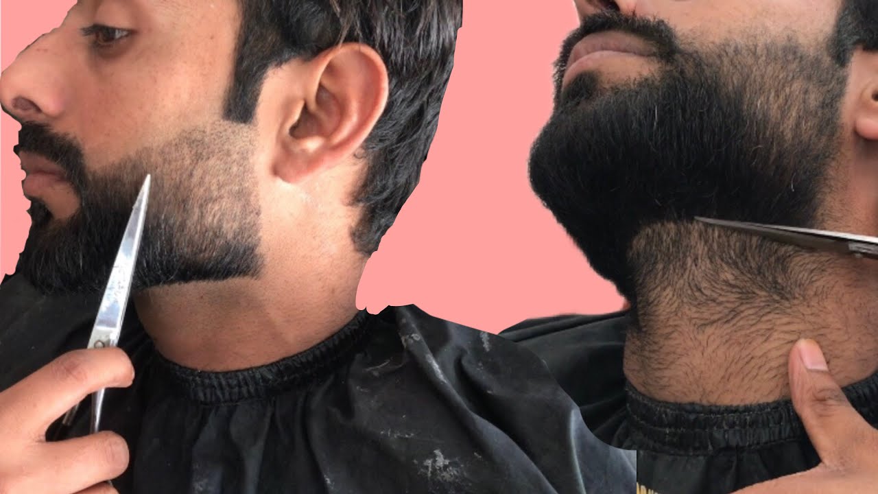 Beard shape fade beard trimming scissors - YouTube