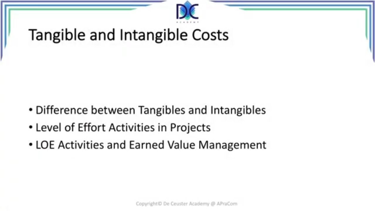 PM Tools and Techniques 10.6: Tangible and Intangible Costs - YouTube
