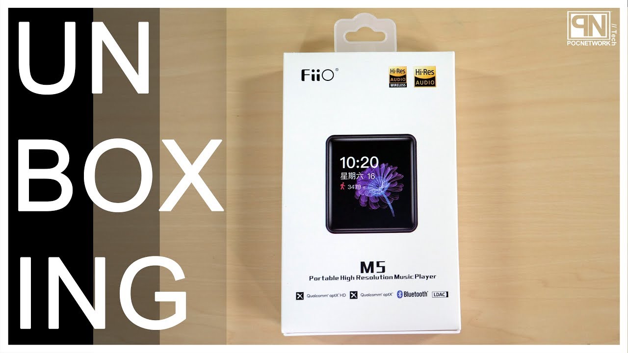FiiO M5 Hi-Res Portable Music Player, DAC and BT Receiver - Unboxing ...