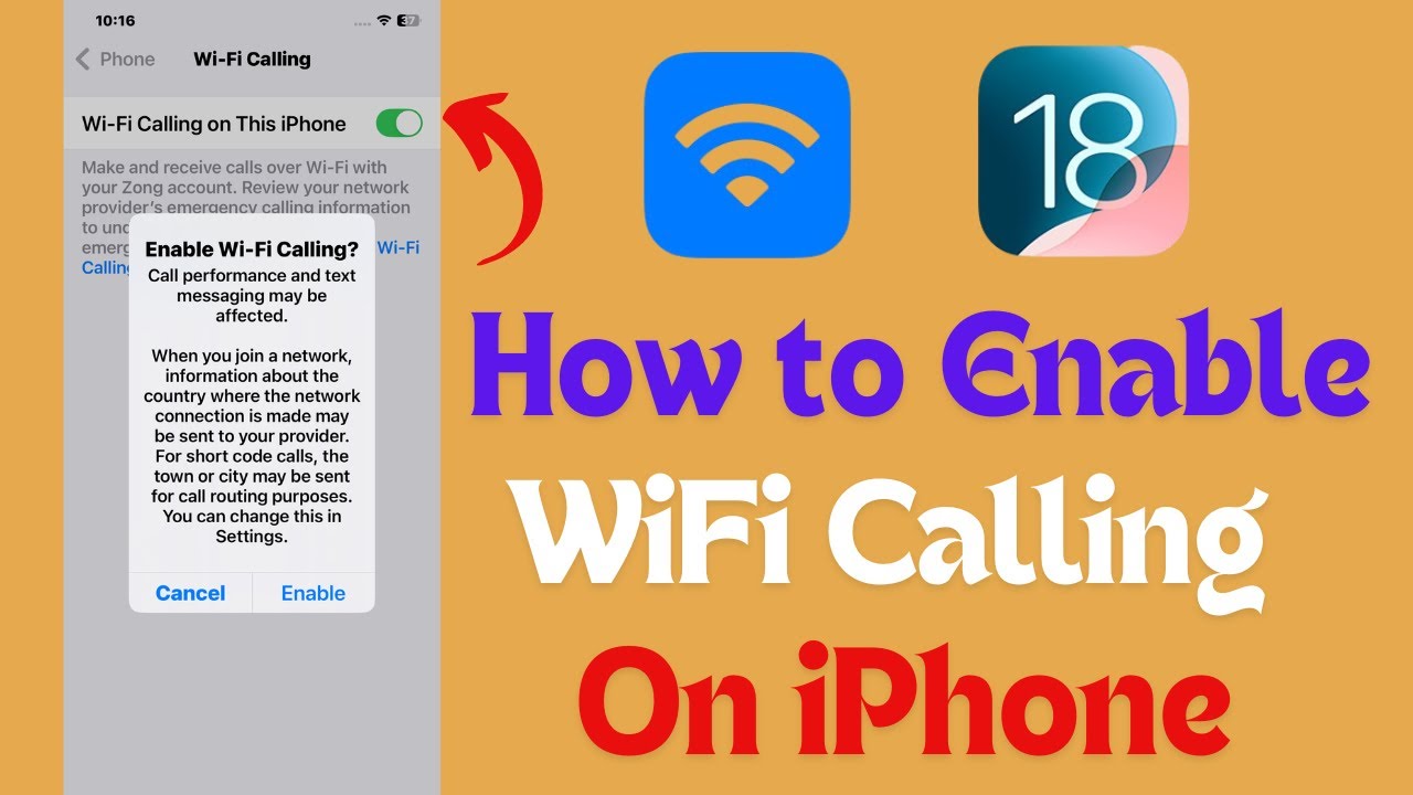 How to Enable WiFi Calling on iPhone iOS 18 - YouTube