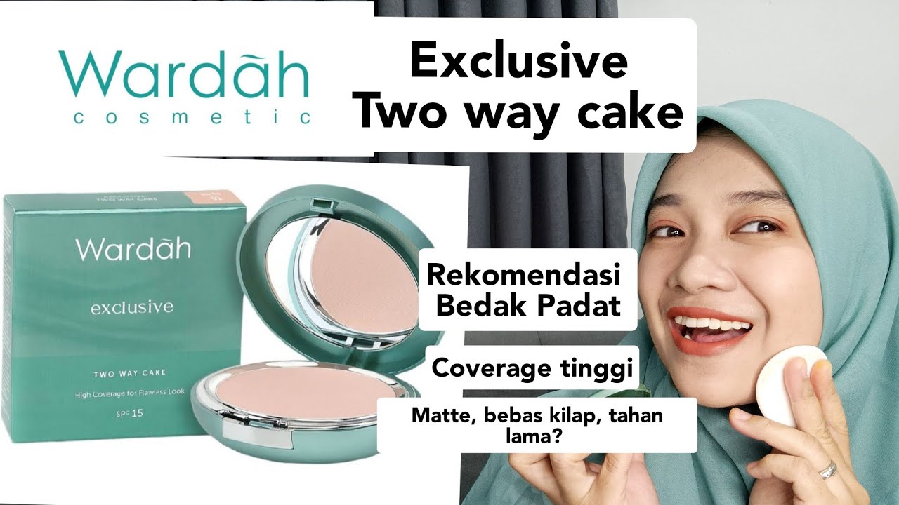 WARDAH EXCLUSIVE TWO WAY CAKE | BEDAK PADAT COVERAGE TINGGI MATTE BEBAS ...