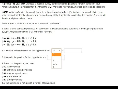 [Math] The Civil War: Suppose a national survey was conducted among a ...