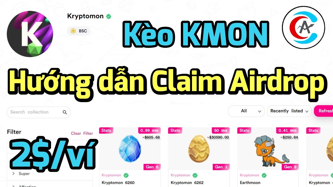 Kèo Airdrop nhận Token KMON đã trả 28$ - Hướng dẫn Claim về ví - YouTube